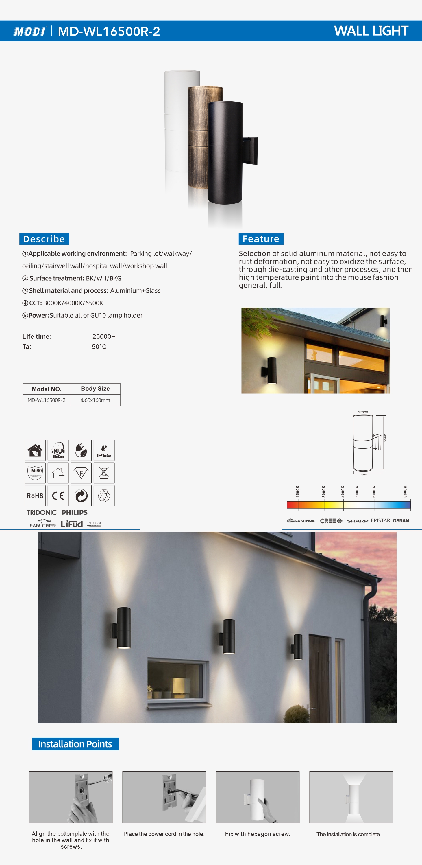 Wall lamp, LED wall lamp - Outdoor Wall Lamp - Guangdong World Opto ...