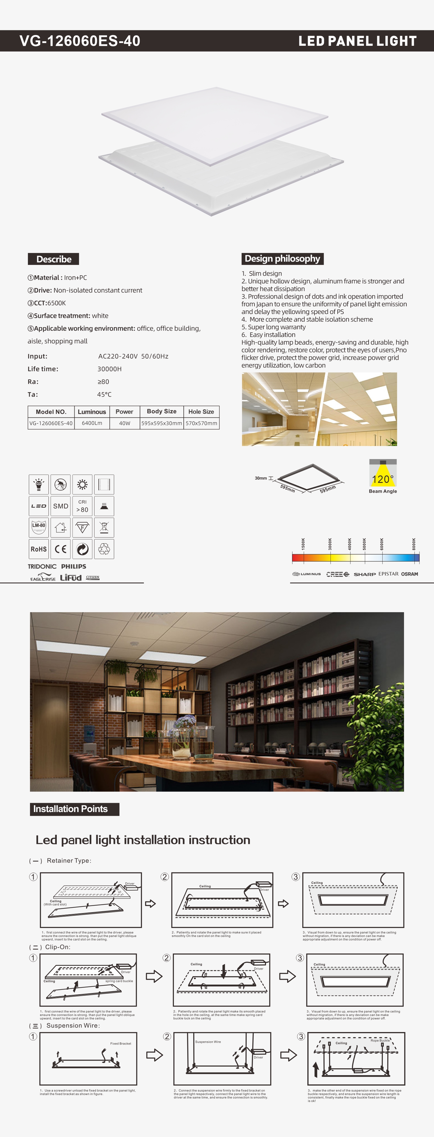 LED Panel Light - Large Panel Light - Guangdong World Opto-Electronic ...